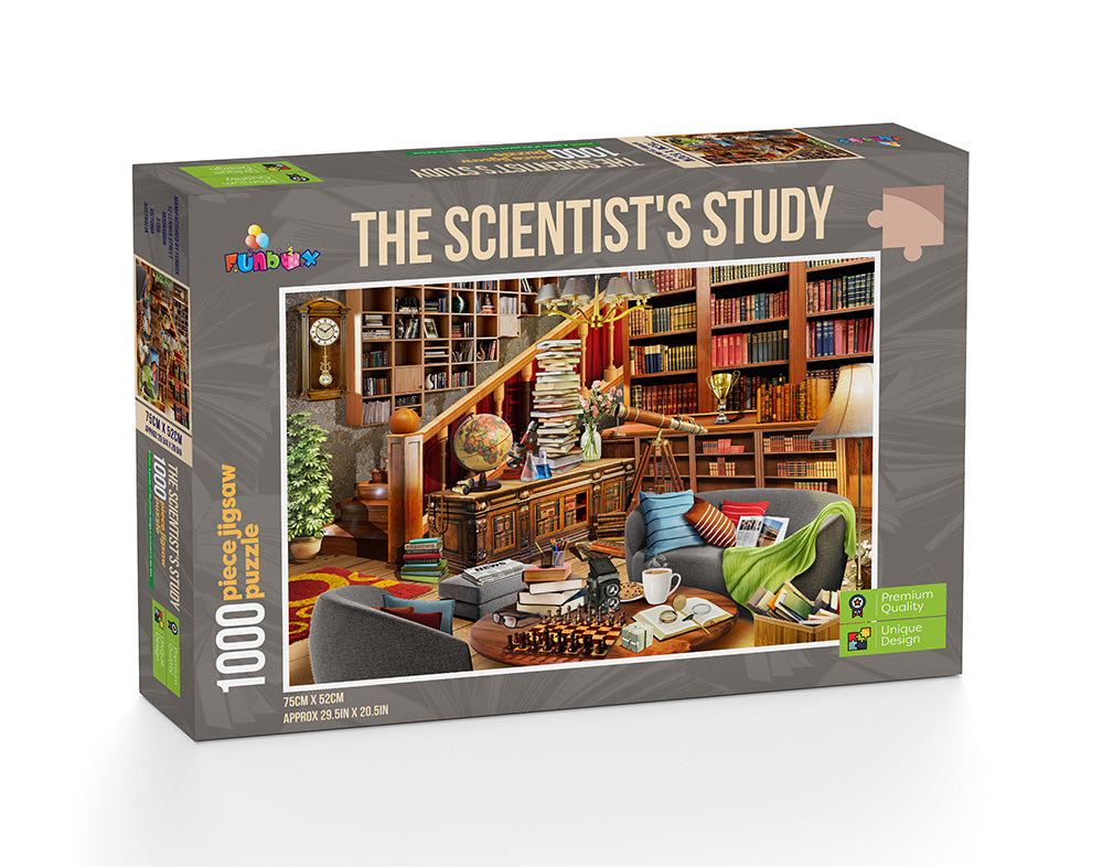 The Scientist's Study 1000 Piece Adult's Jigsaw Puzzle – Funbox Puzzles